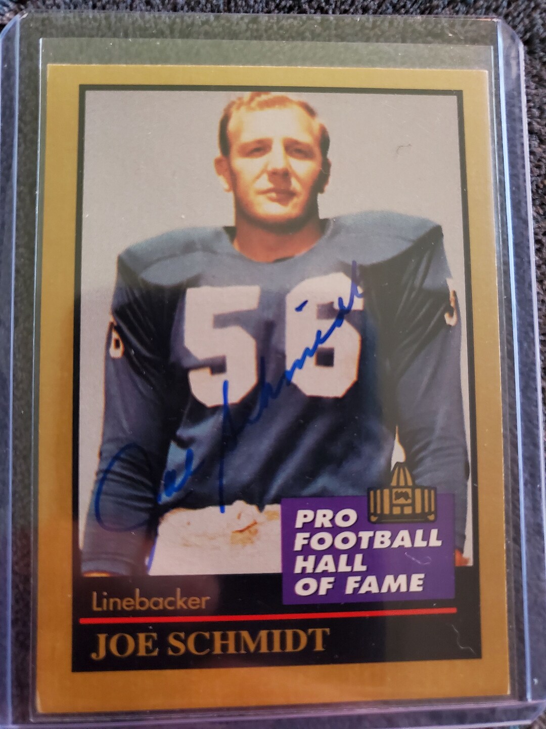 Joe Schmidt Signed 1991 Enor Card Autographed HOF Hall of Fame Detroit ...