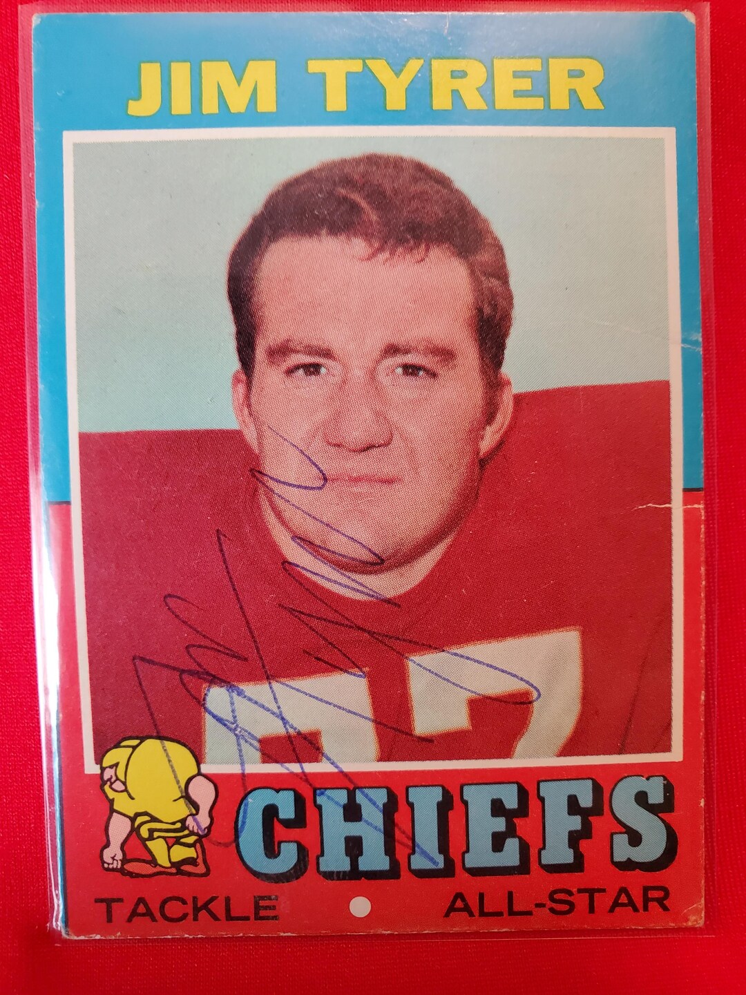 Jim Tyrer Authentic Hand Signed 1971 Topps Card Autographed Future HOF ...