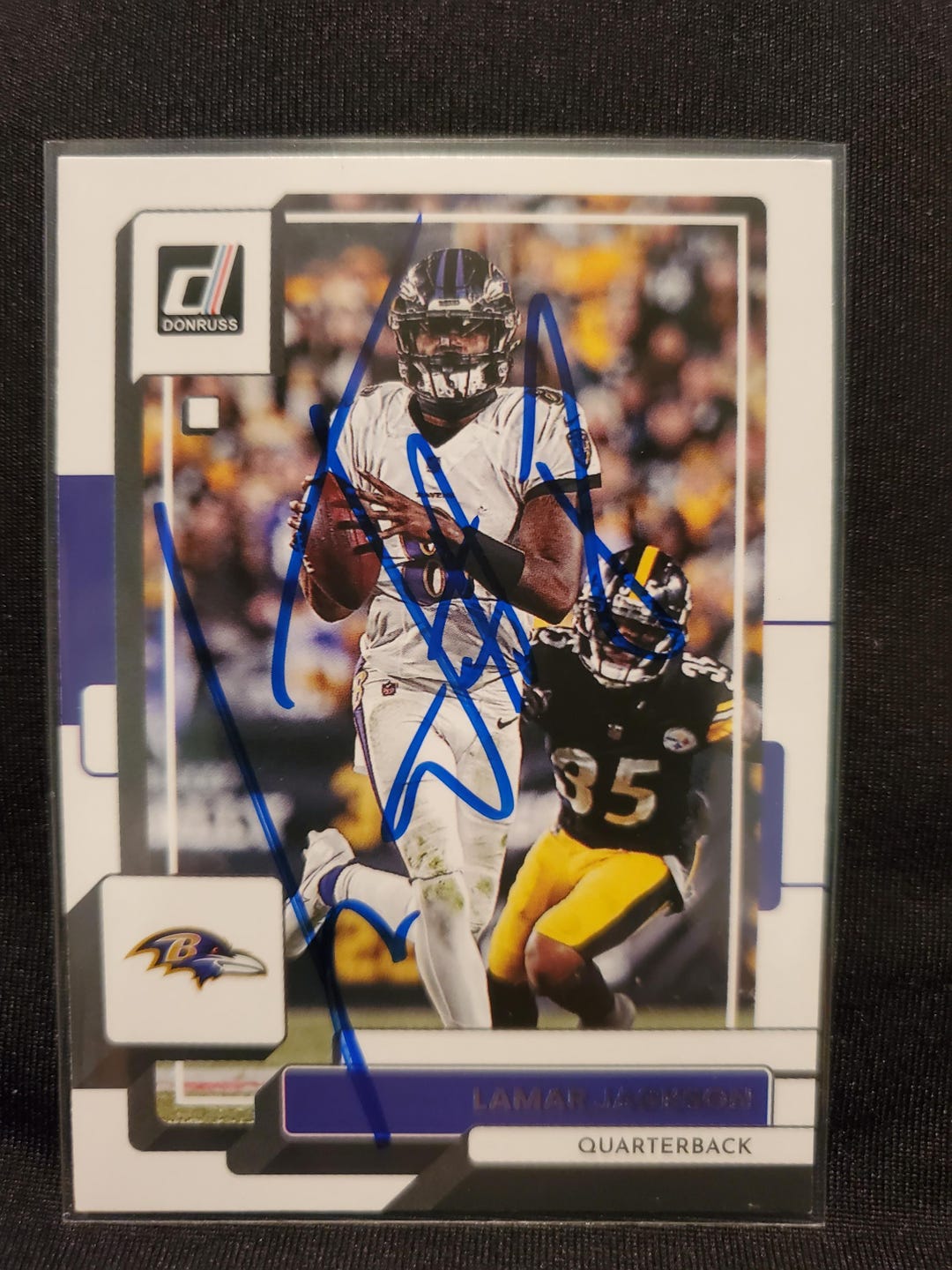 Lamar Jackson Authentic Hand Signed 2022 Donruss Football Card ...