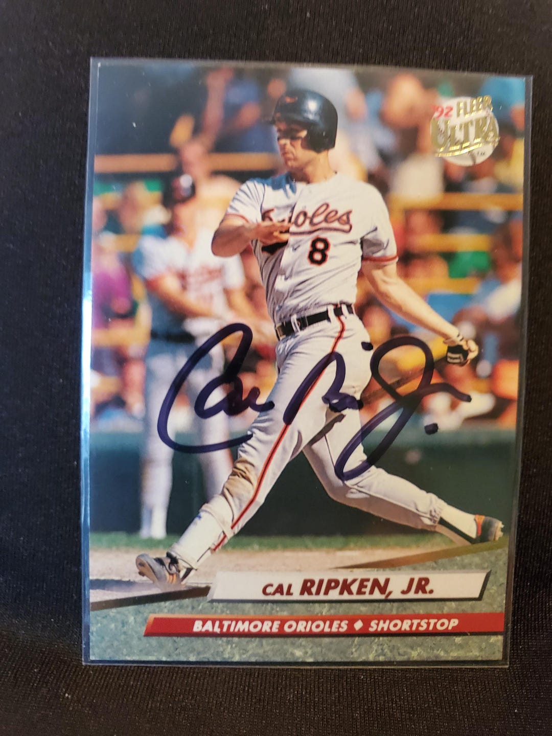 Cal Ripkin Jr Authentic Hand Signed 1992 Ultra Card Baltimore Orioles ...