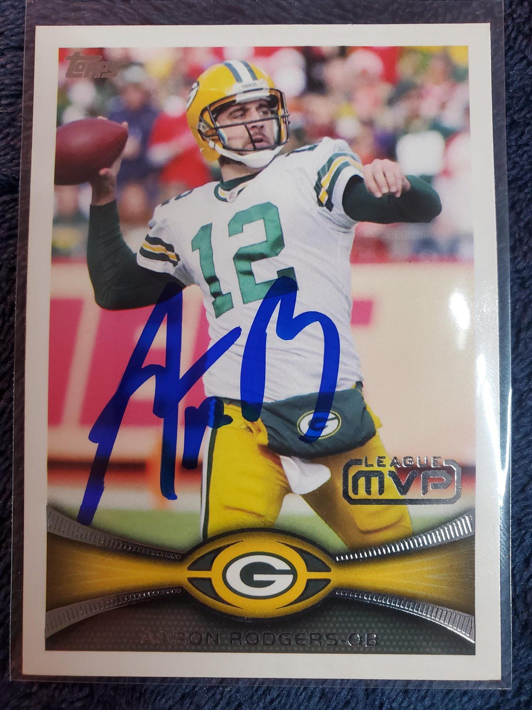 Aaron Rodgers Authentic Hand Signed 2012 Topps Card Autographed Future ...