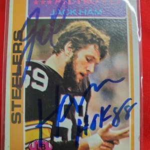 Jack Ham Authentic Hand Signed 1978 Topps Football Card Autographed ...