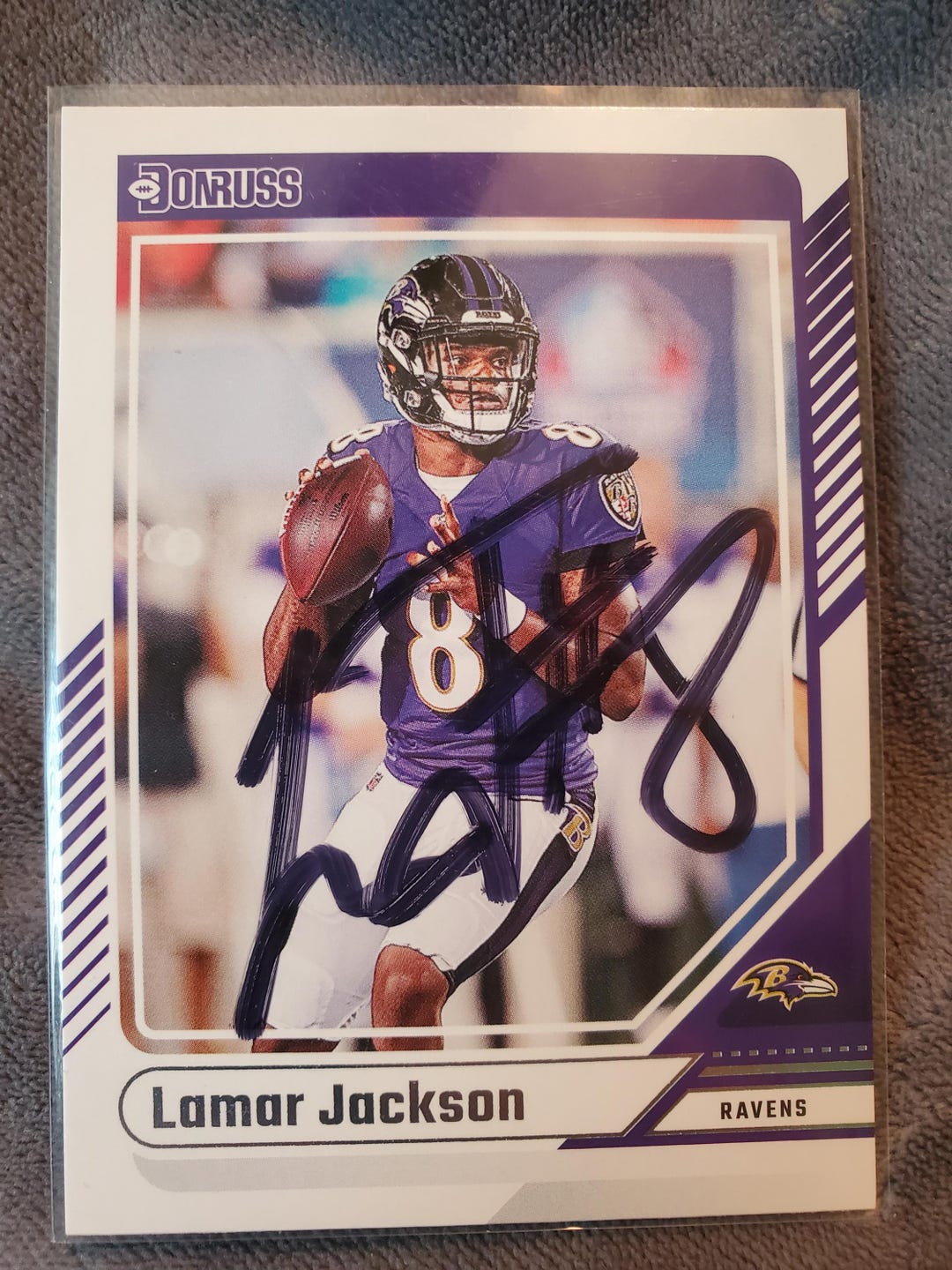 Lamar Jackson Authentic Hand Signed Panini Donruss Football Card ...
