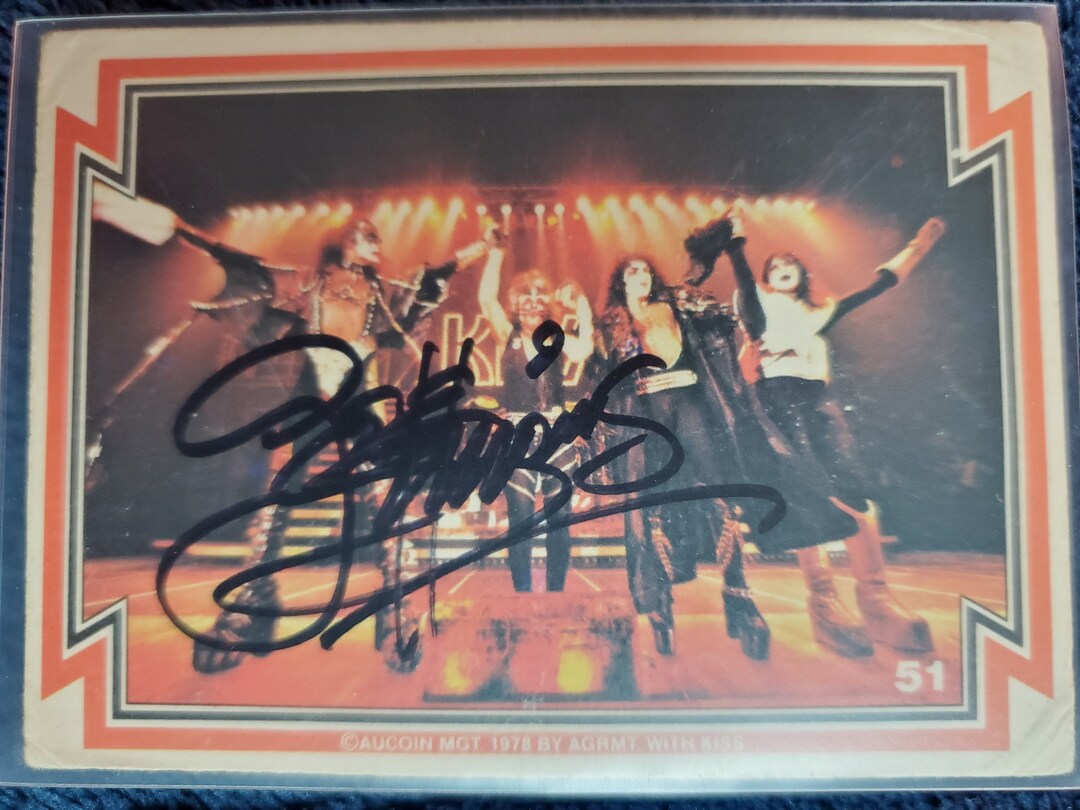 Gene Simmons Signed 1978 Kiss Music Trading Card Autographed HOF Auto ...