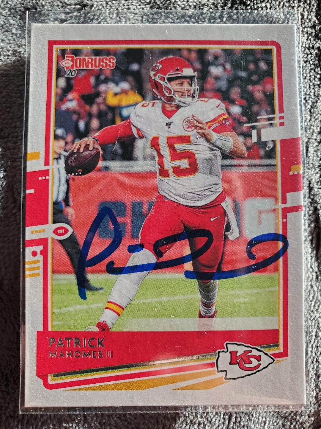 Patrick Mahomes Authentic Hand Signed 2020 Donruss Card Autographed ...