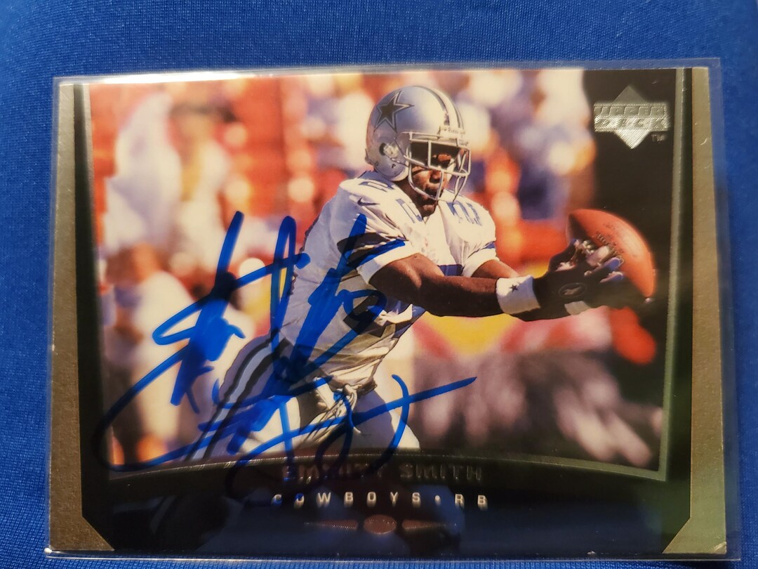 Emmitt Smith Authentic Hand Signed 1998 Upper Deck Card Autographed ...