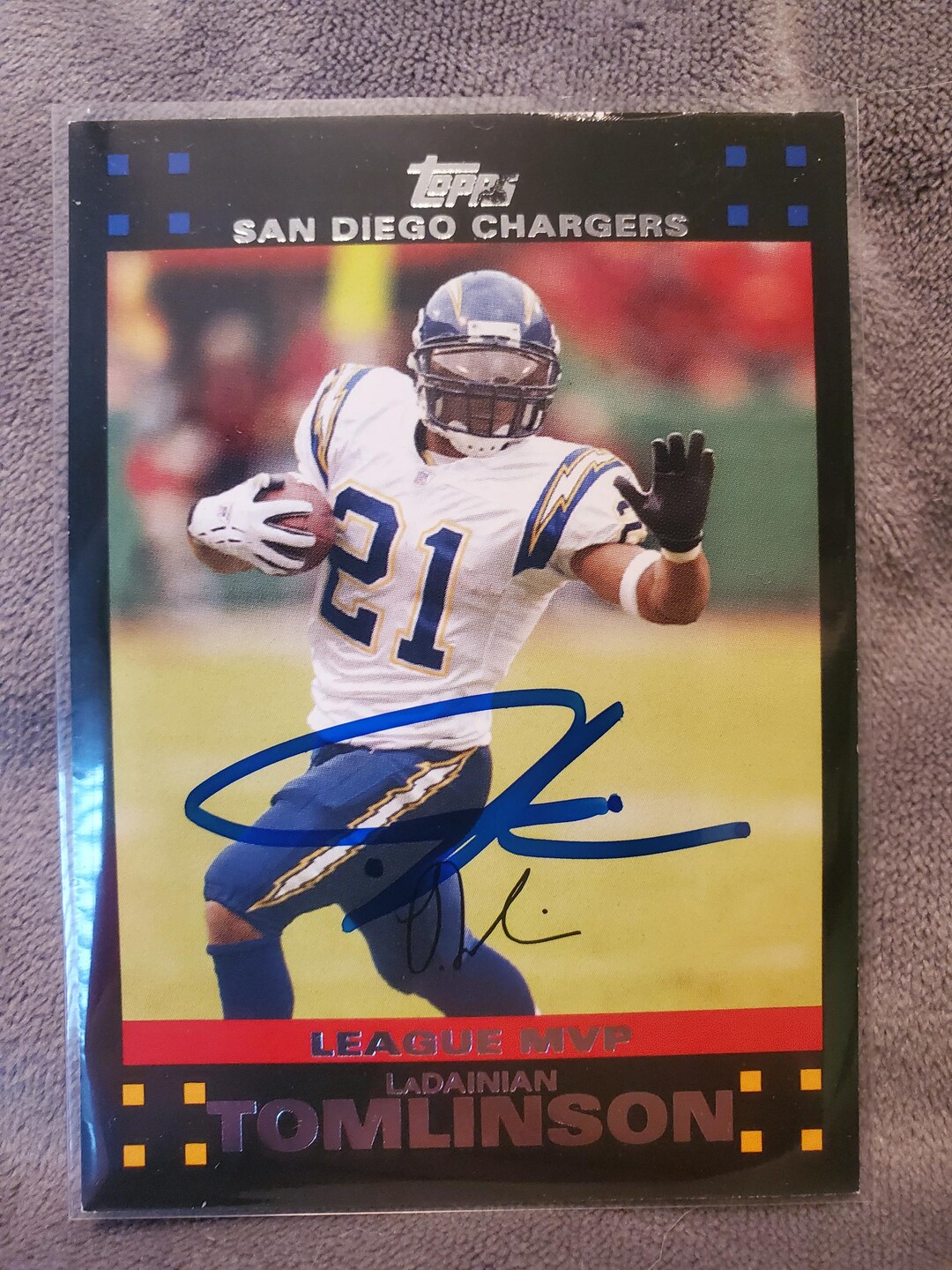 Ladainian Tomlinson Authentic Hand Signed 2007 Topps Card Autographed ...
