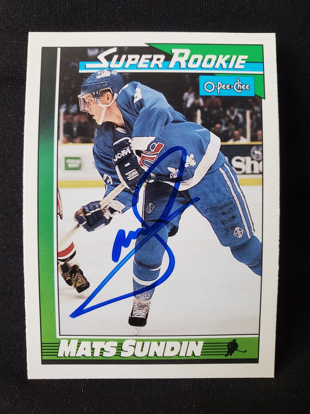 Nats Sundin Authentic Hand Signed 1991 Topps Rookie Card Autographed ...