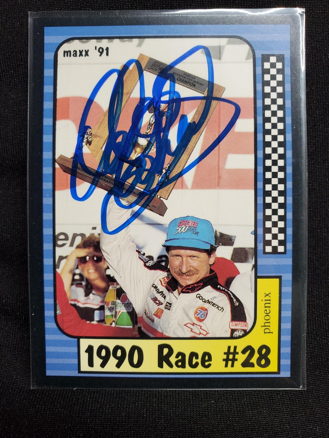 Dale Earnhardt Authentic Hand Signed 1991 Maxx Racing Card Hall of Fame ...