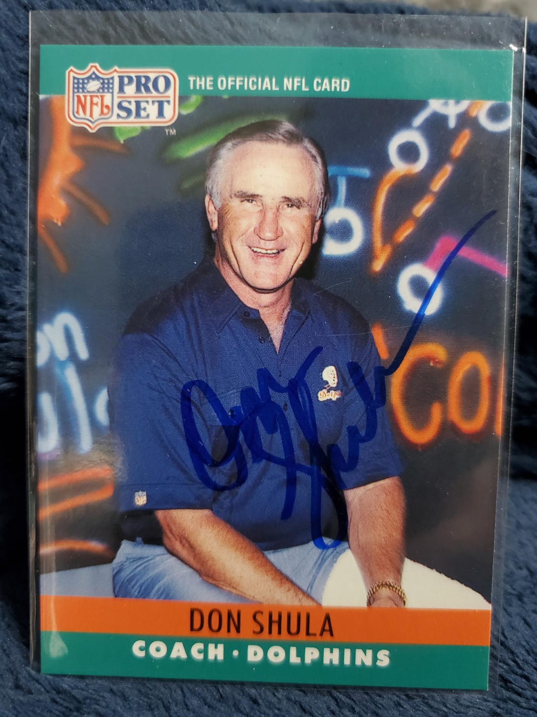 Don Shula Authentic Hand Signed 1990 Pro Set Football Card Autographed ...