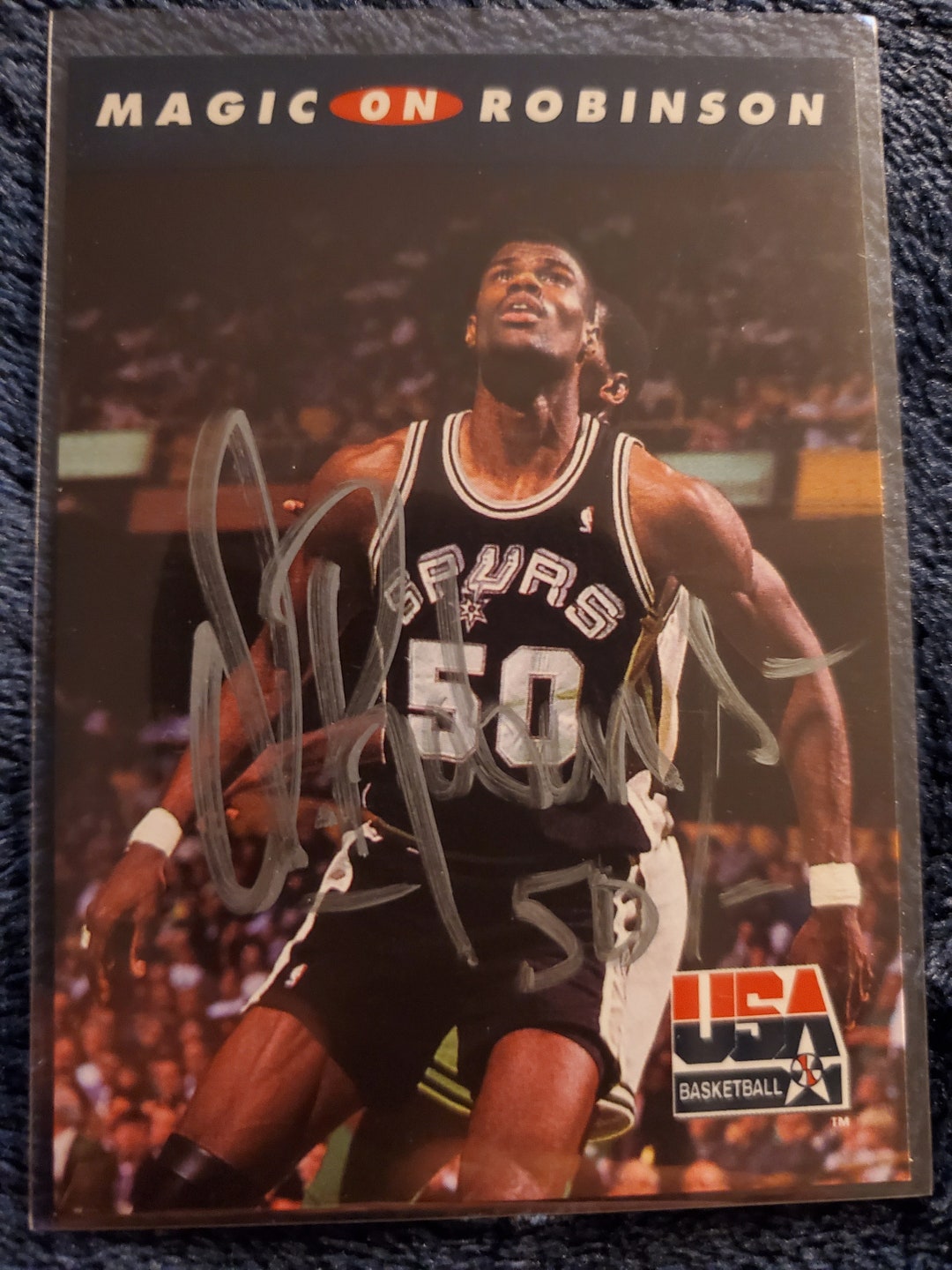 David Robinson Authentic Hand Signed 1991 Skybox Card Autographed NBA ...