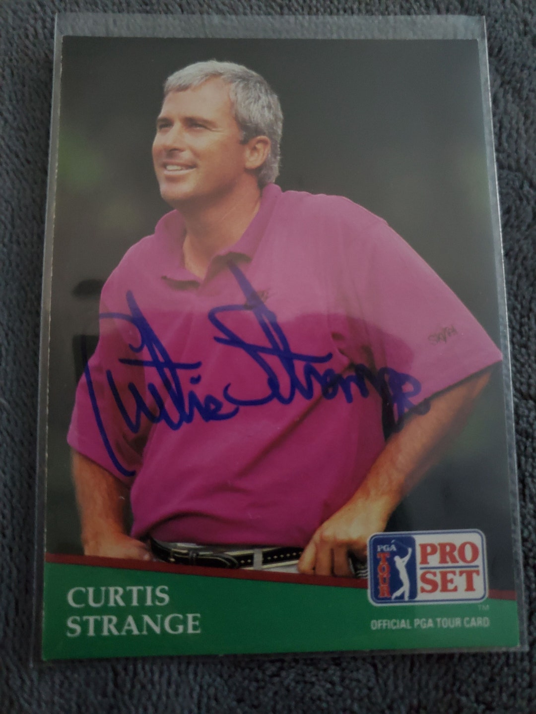 Curtis Strange Authentic Hand Signed 1991 Pro Set PGA Card Golf Hall of ...