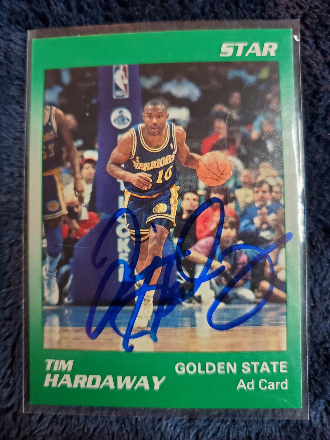 Tim Hardaway Authentic Hand Signed Star Basketball Rookie Card ...