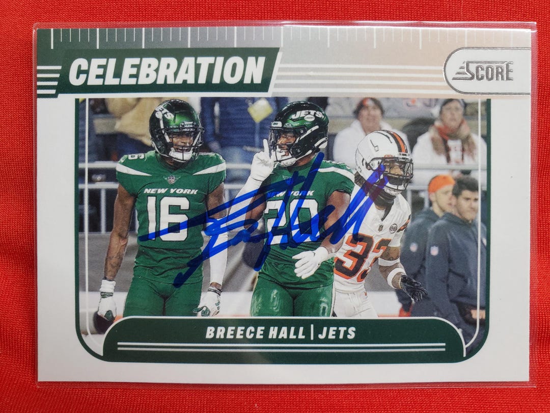 Breece Hall Authentic Hand Signed 2024 Score Card Autographed HOF ...