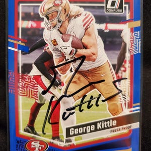 George Kittle Authentic Hand Signed Donruss Card Autographed Future ...