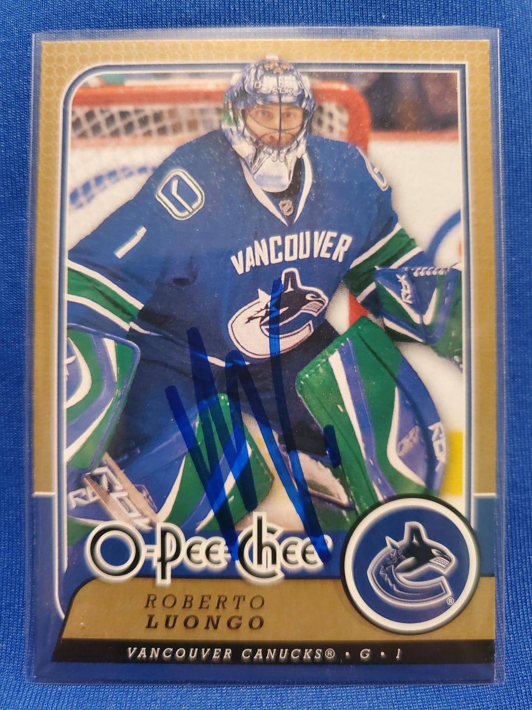 Roberto Luongo Authentic Hand Signed 2008 OPC Card Autographed Auto ...
