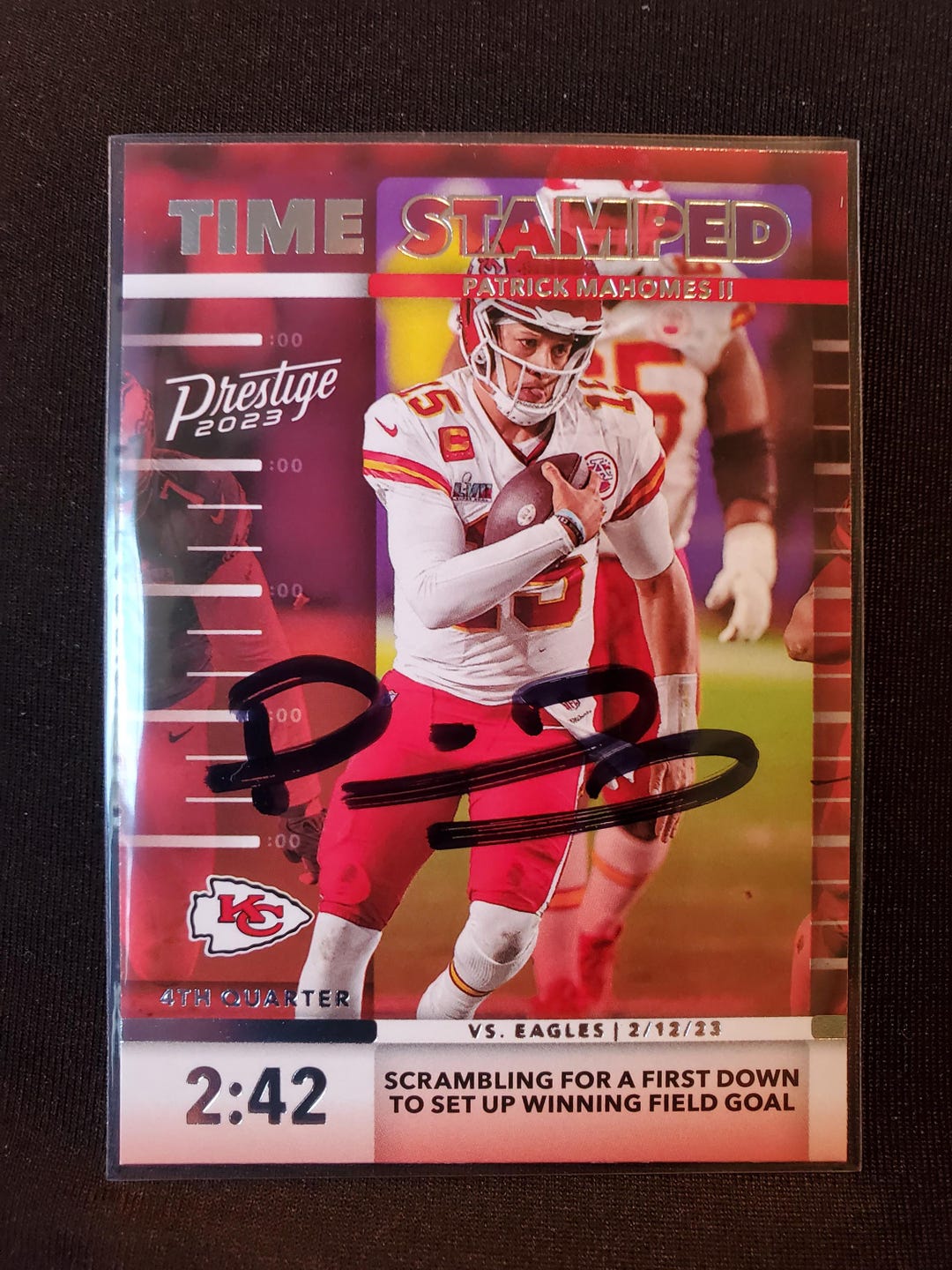 Patrick Mahomes Authentic Hand Signed Panini Card Autographed Future ...