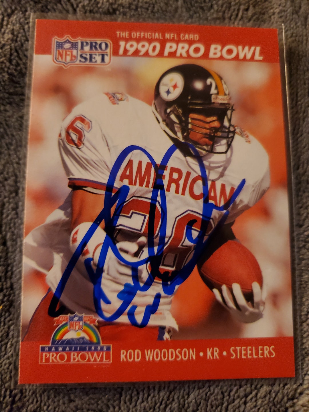 Rod Woodson Authentic Hand Signed 1991 Pro Set Football Card ...