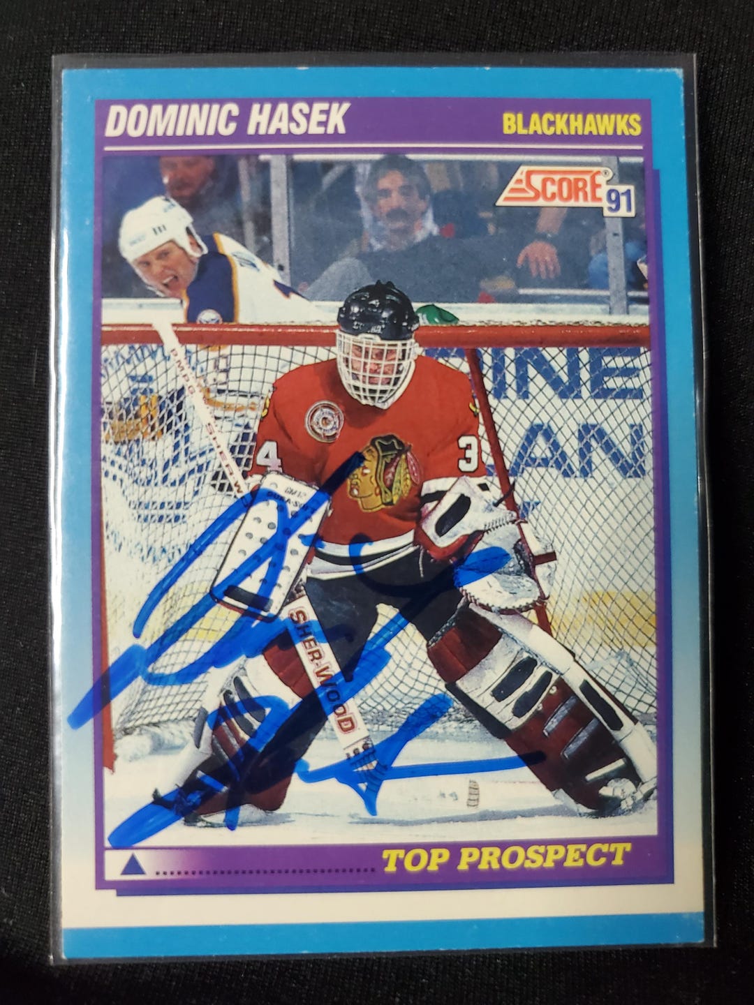Dominik Hasek Authentic Hand Signed 1991 Score Rookie Card Autographed ...