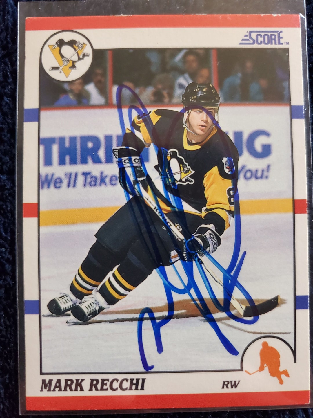 Mark Recchi Authentic Hand Signed 1990 Score Rookie Card Autographed ...