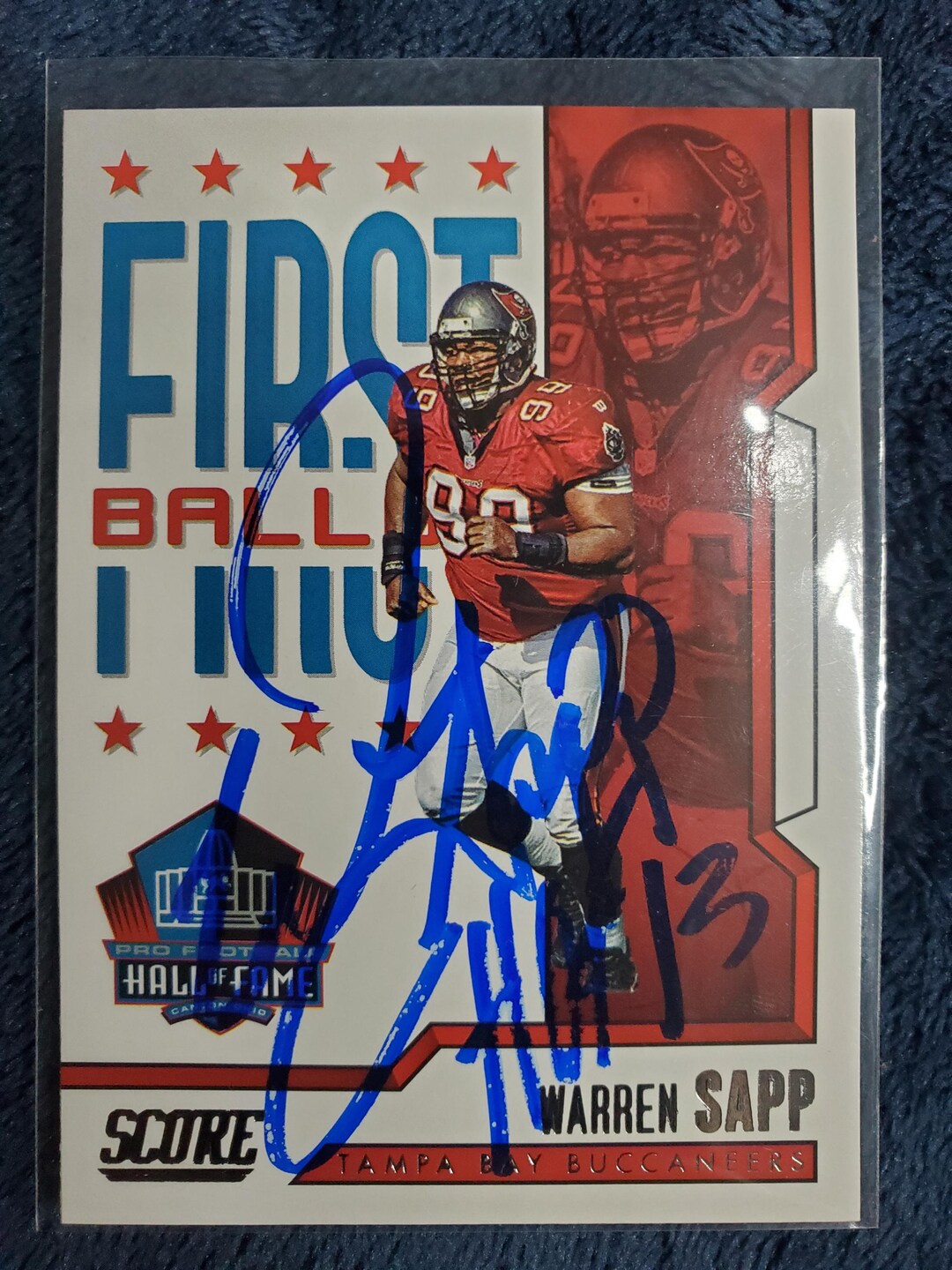 Warren Sapp Authentic Hand Signed 2023 Panin Football Card Autographed ...
