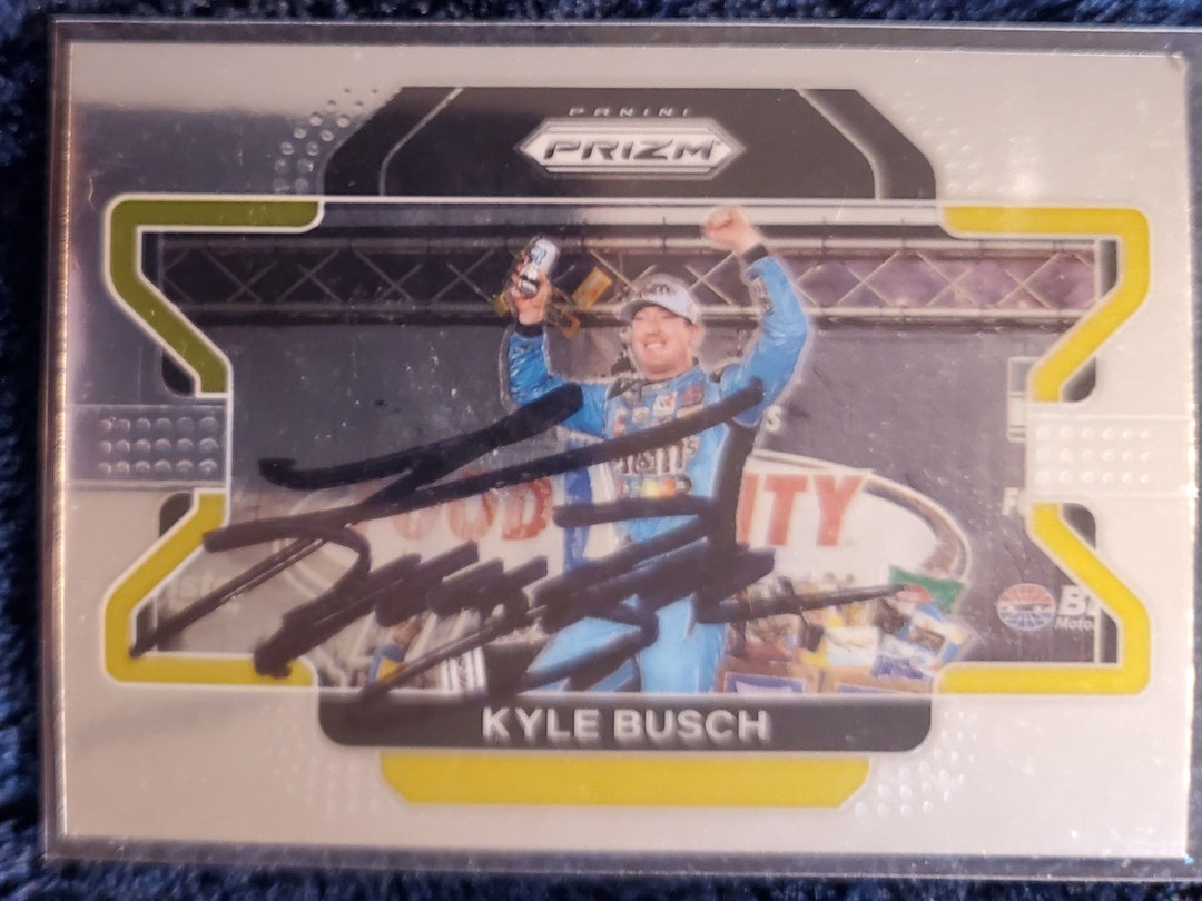 Kyle Busch Authentic Hand Signed 2022 Panini Prizm Racing Card Hall of ...