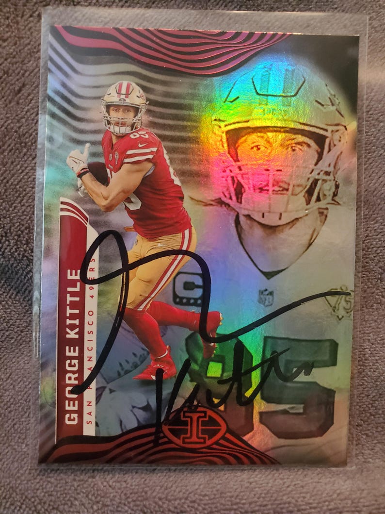 George Kittle Authentic Hand Signed Panini Football Card Autographed ...
