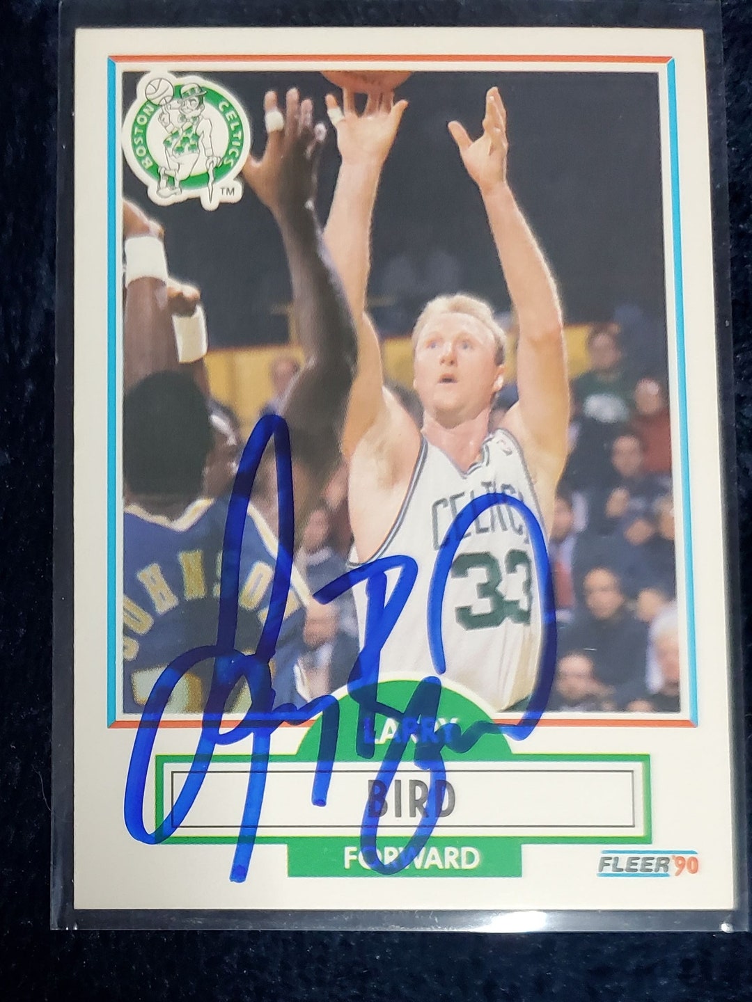 Larry Bird Authentic Hand Signed 1990 Fleer Basketball Card - Etsy