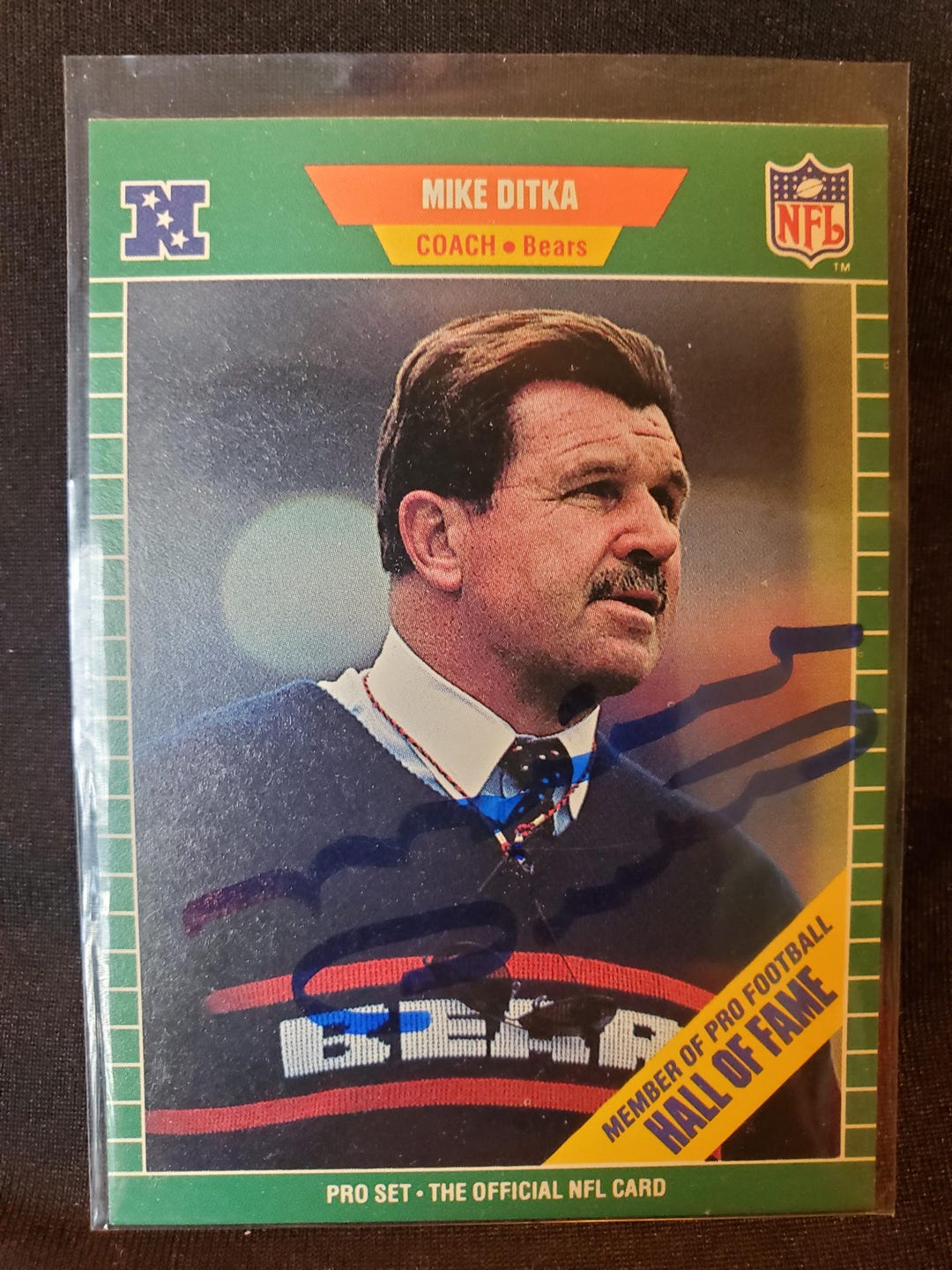 Mike Ditka Authentic Hand Signed 1989 Pro Set Card Autographed HOF ...