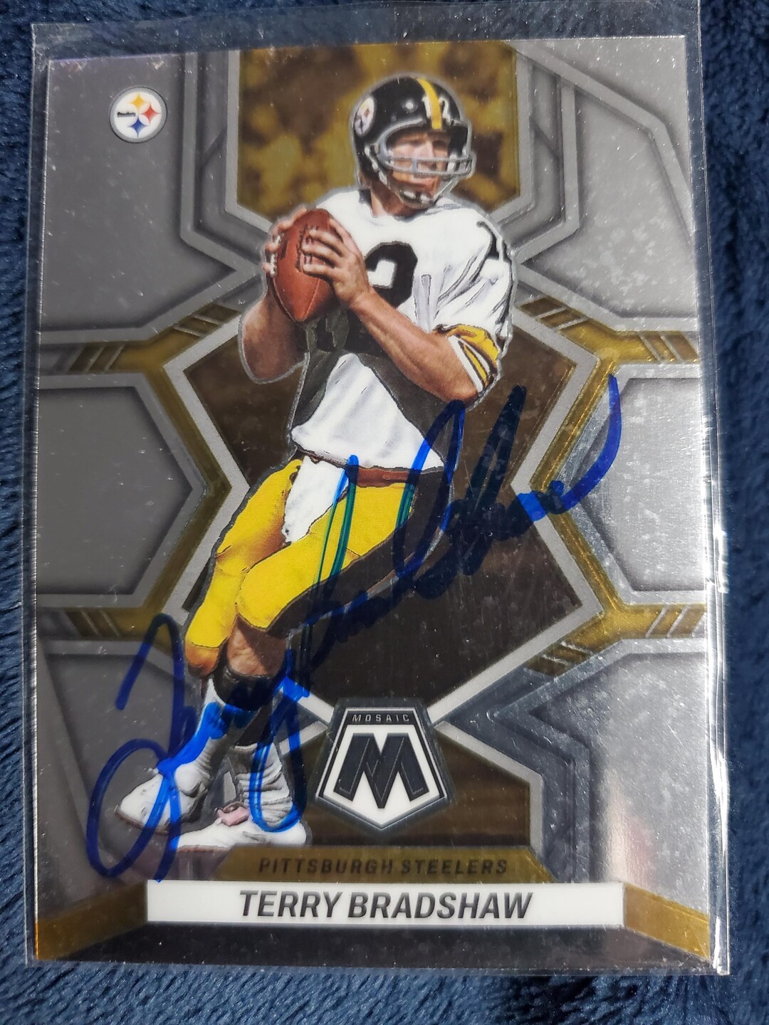 Terry Bradshaw Authentic Hand Signed 2022 Mosaic Card Autographed HOF ...