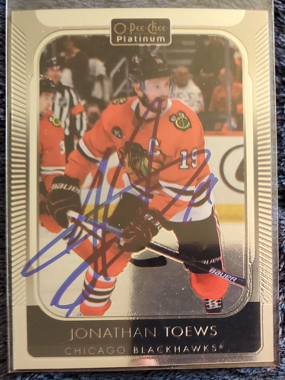 Jonathan Toews Authentic Hand Signed 2021 OPC Platinum Card Autographed ...