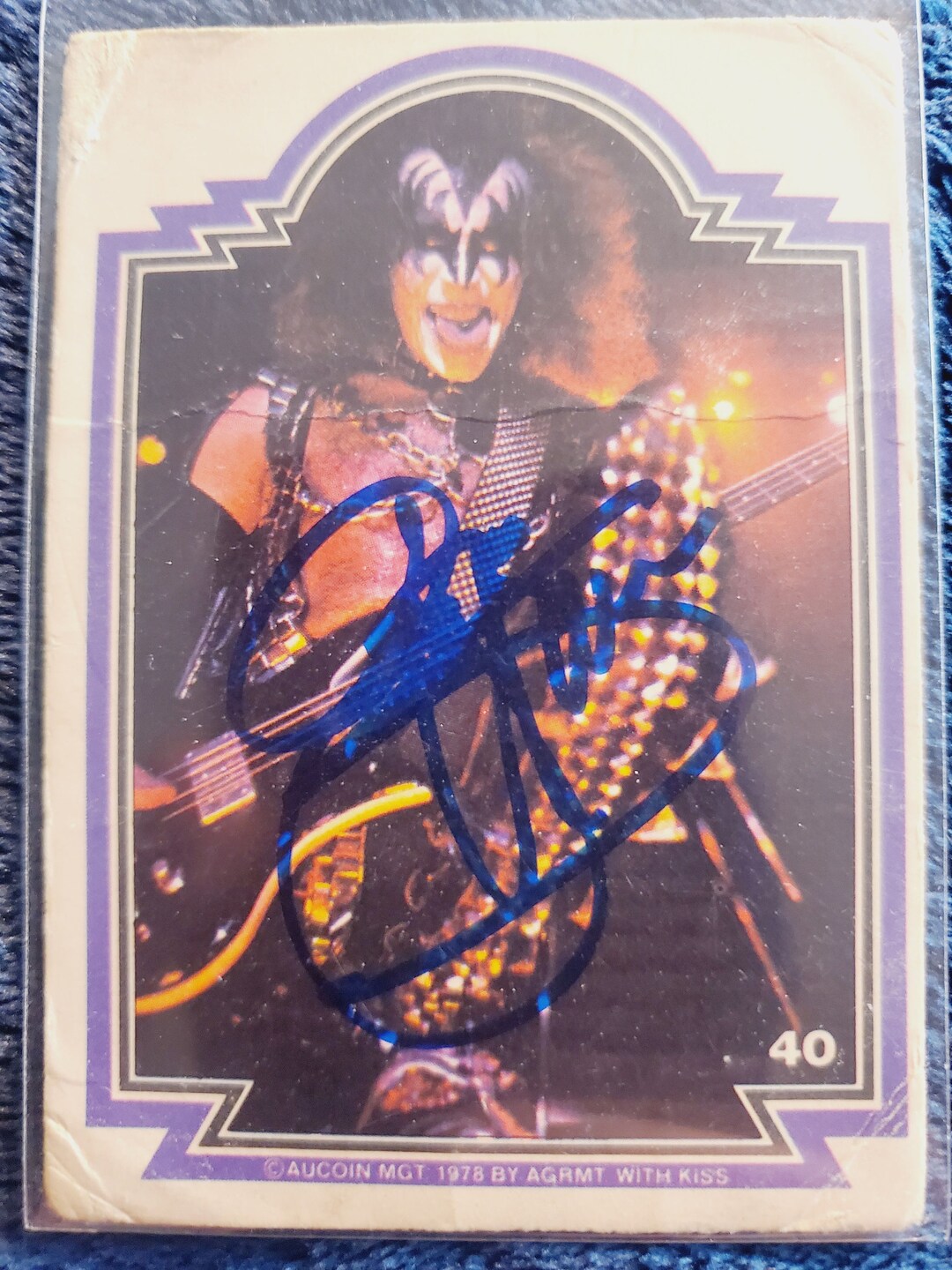 Gene Simmons Signed 1978 Kiss Music Trading Card Autographed HOF Auto ...