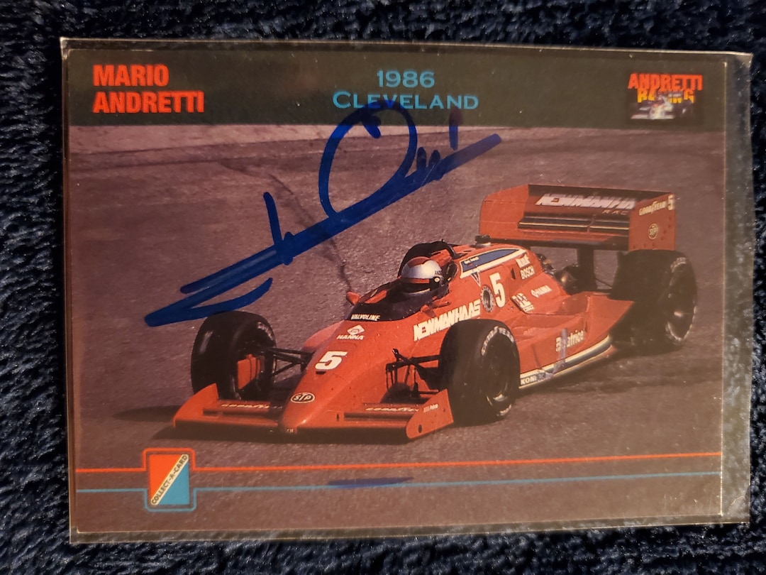 Mario Andretti Authentic Hand Signed 1992 Andretti Racing Card Hall of ...