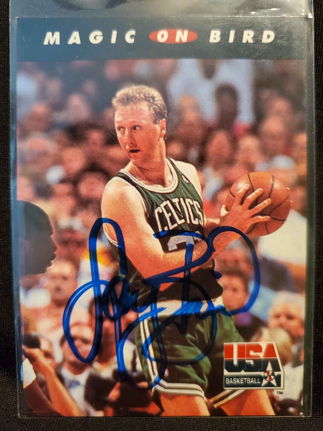 Larry Bird Authentic Hand Signed 1992 Skybox Basketball Card ...