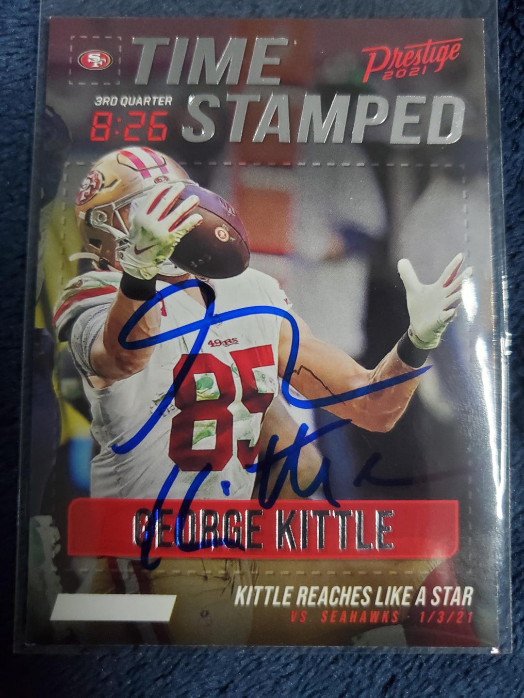 George Kittle Authentic Hand Signed 2021 Prestige Card Autographed ...