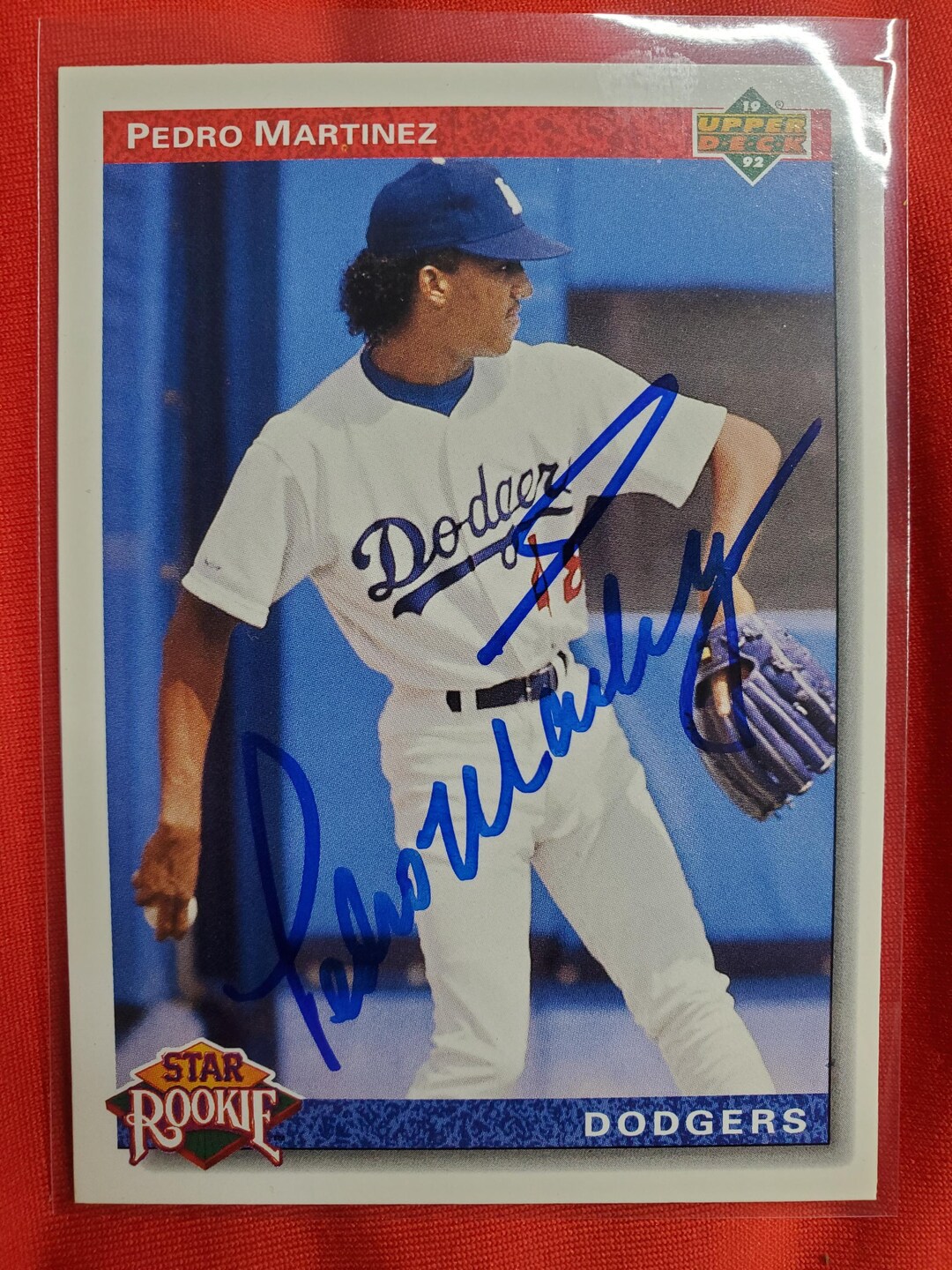 Pedro Martinez Authentic Hand Signed 1992 Upper Deck Rookie Card ...