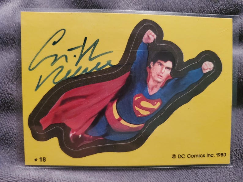 Christopher Reeve Authentic Hand Signed 1980 Topps Superman Card ...