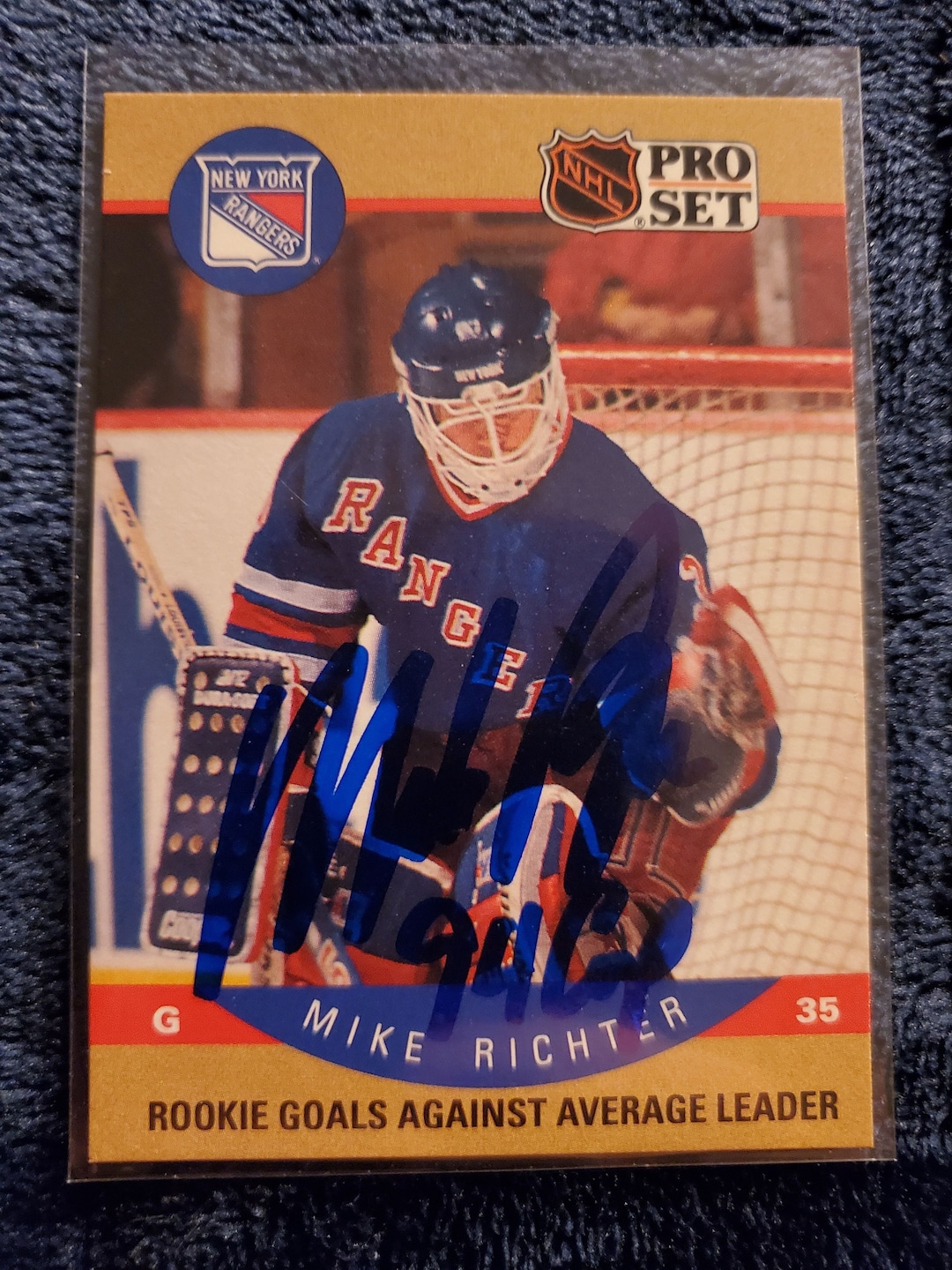 Mike Richter Authentic Hand Signed 1990 Pro Set Hockey Card - Etsy