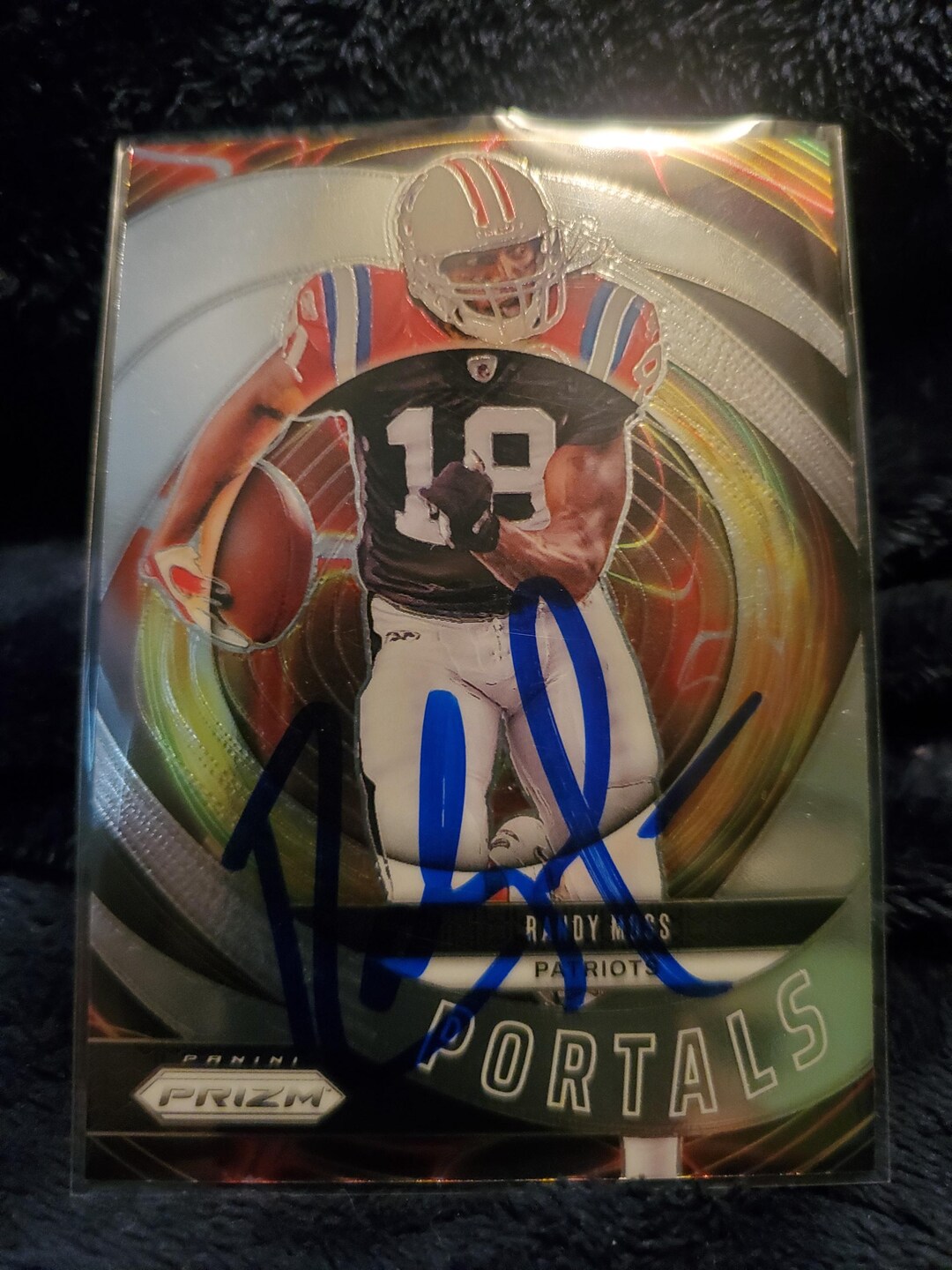 Randy Moss Authentic Hand Signed Football Card Autographed New England ...