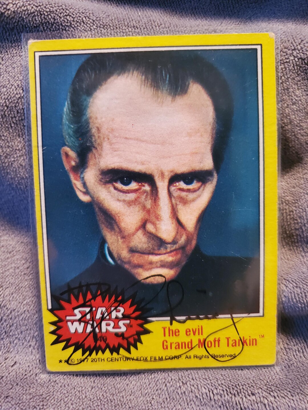 Peter Cushing Authentic Hand Signed Original 1977 Topps Satr Wars A New ...