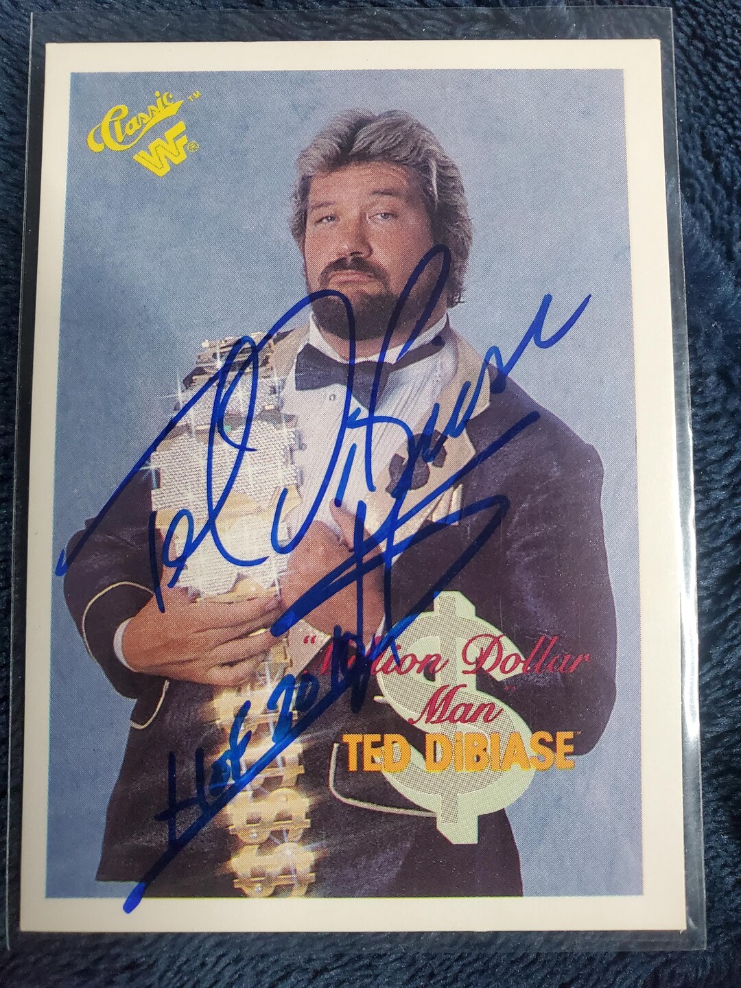 Million Dollar Man Ted Dibiase Authentic Hand Signed 1990 Classic ...