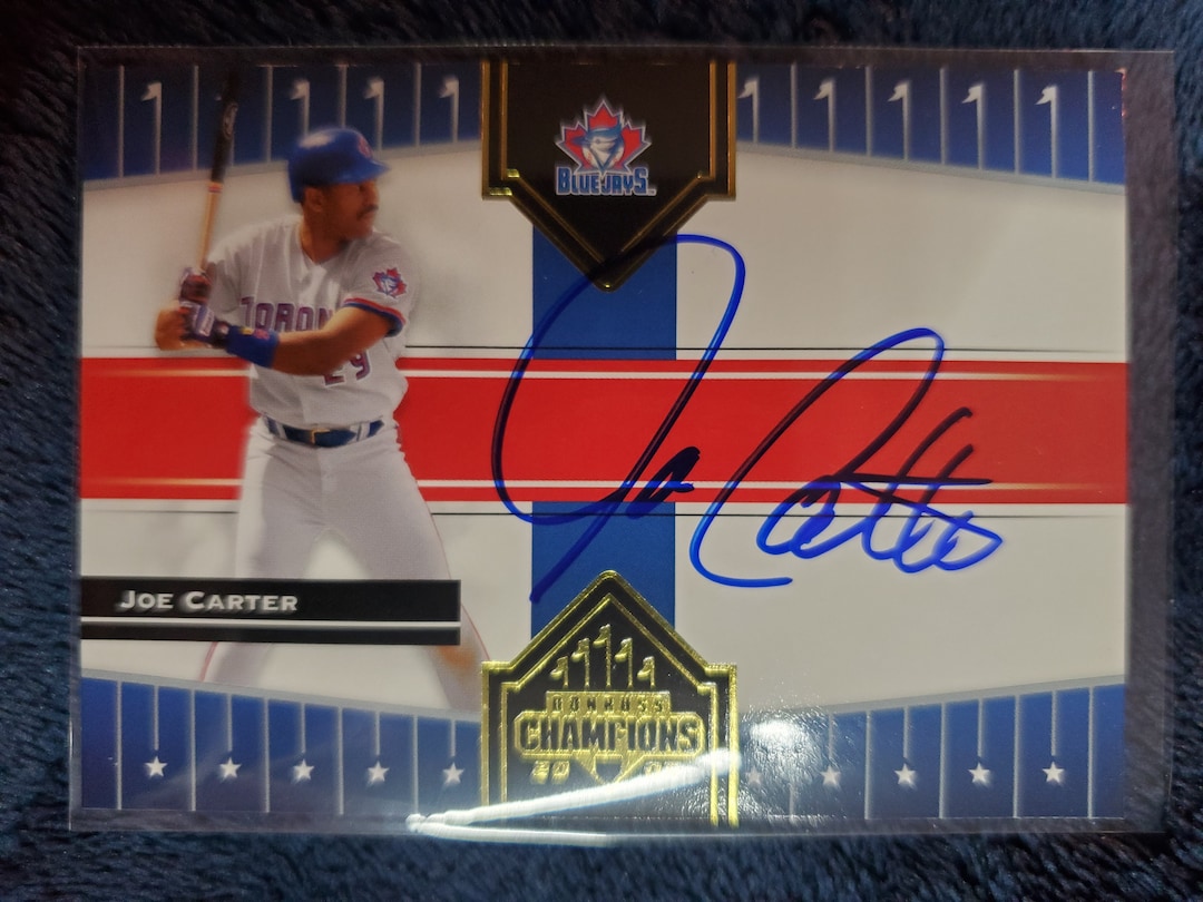Joe Carter Authentic Hand Signed 2005 Donruss Baseball Card HOF ...