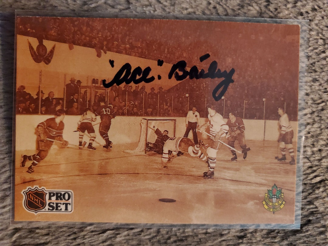 Ace Bailey Authentic Hand Signed 1991 Pro Set Hockey Card Autographed ...