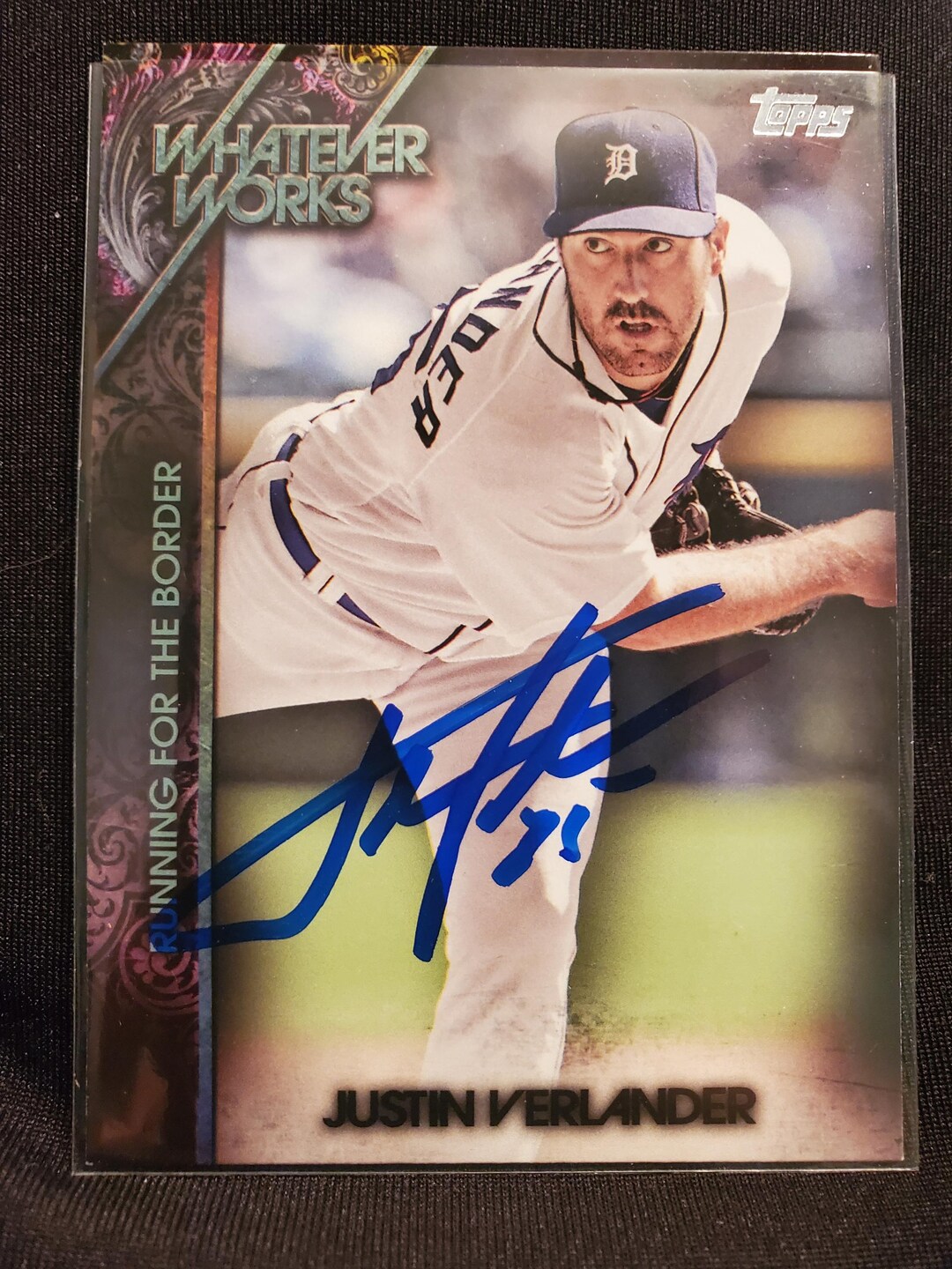 Justin Verlander Authentic Hand Signed 2015 Topps Baseball Card NY Mets ...