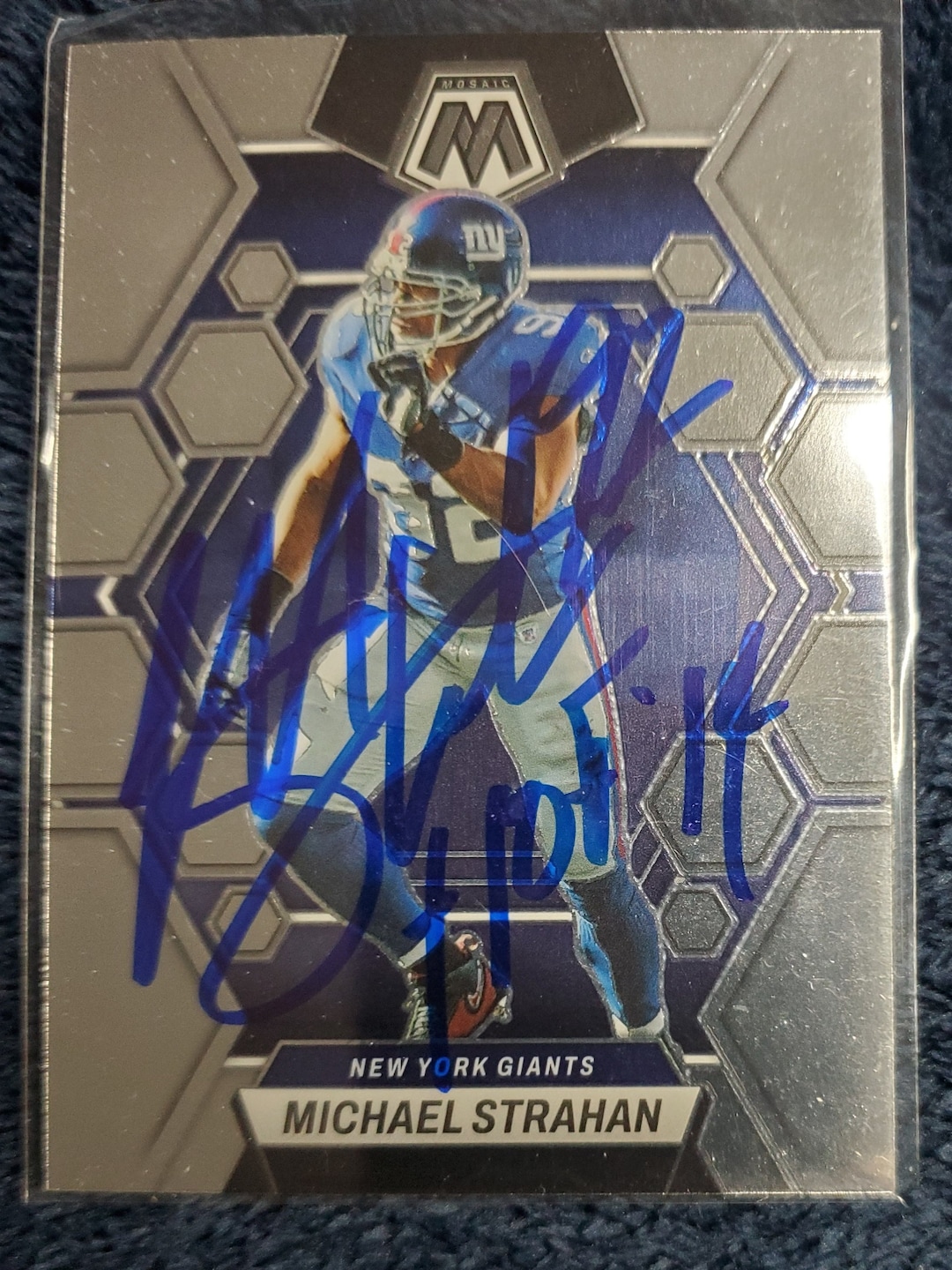 Michael Strahan Authentic Hand Signed 2023 Mosiac Football Card ...