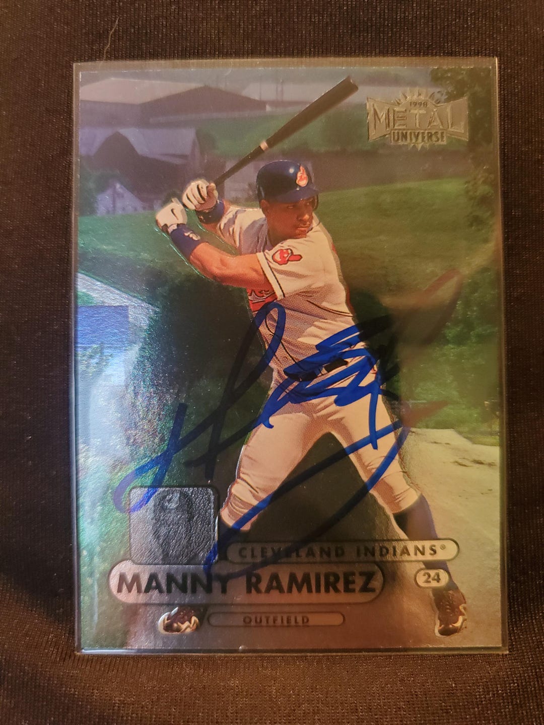 Manny Ramirez Authentic Hand Signed 1998 Metal Universe Baseball Card ...