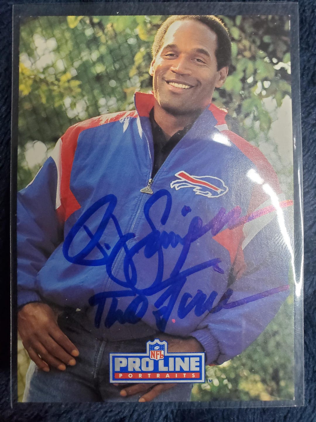 OJ Simpson Authentic Hand Signed 1991 Pro Line Card Buffalo Bills ...