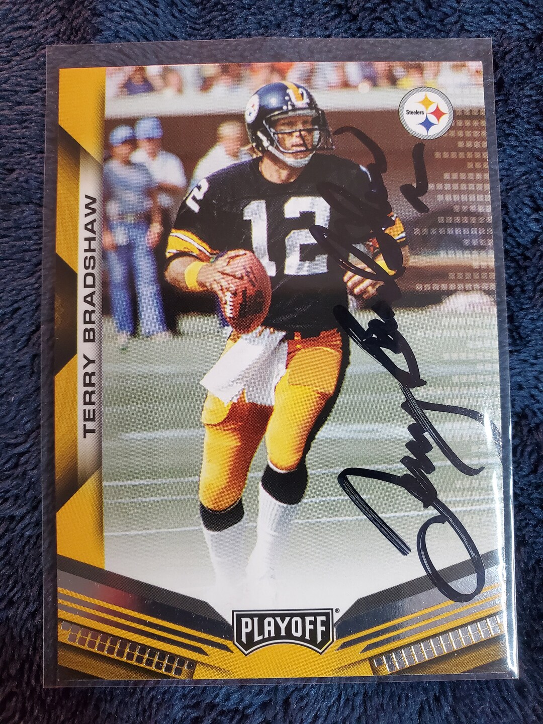 Terry Bradshaw Authentic Hand Signed 2019 Playoff Card Autographed HOF ...
