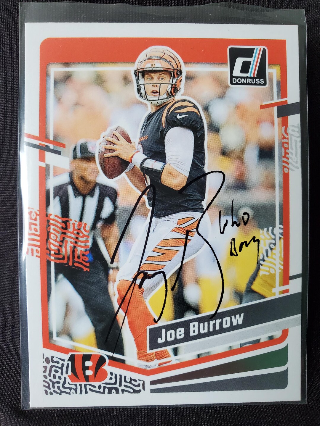 Joe Burrow Authentic Hand Signed Who Day 2023 Panini Donruss Football ...
