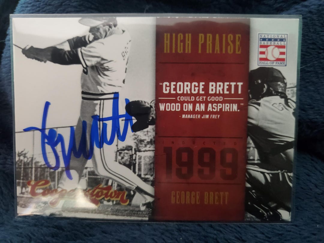 George Brett Signed 2012 Panini Baseball Card HOF Autographed Kansas ...